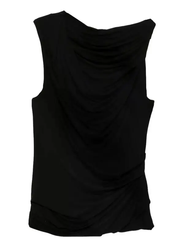 ENTIRE STUDIOS Sleeveless Draped Top - Black