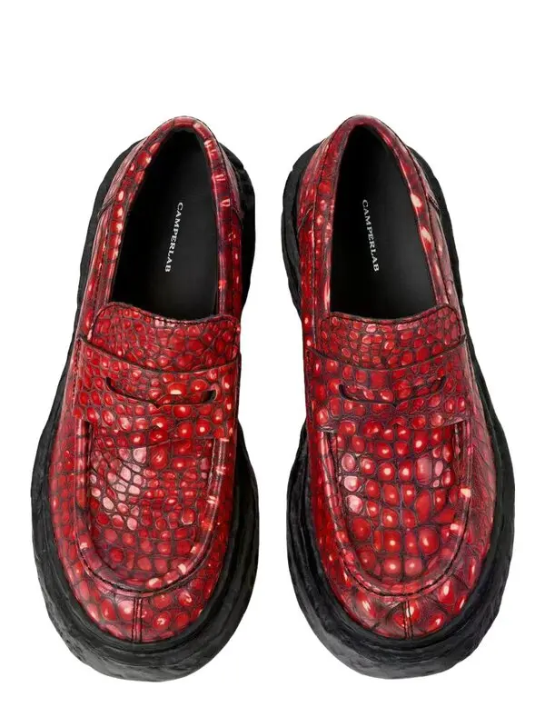 Camper Patterned Loafers - Red