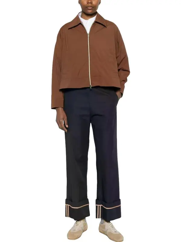 Herno Cuffed Flared Trousers - Blue