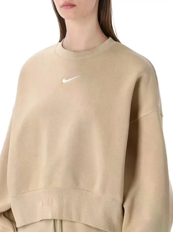 Nike Crewneck Sweatshirt With Logo Detail - Neutrals