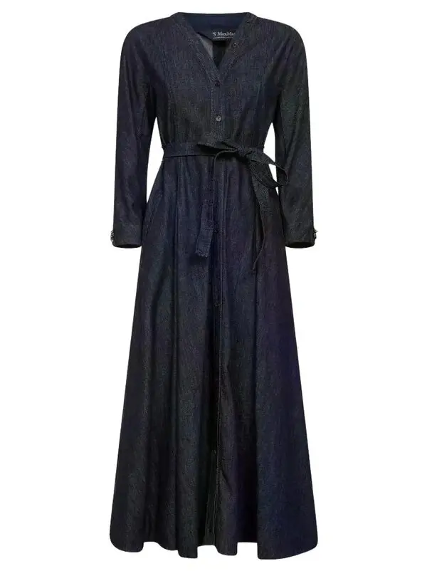 Max Mara Jewel Button Kimono Dress - Blue