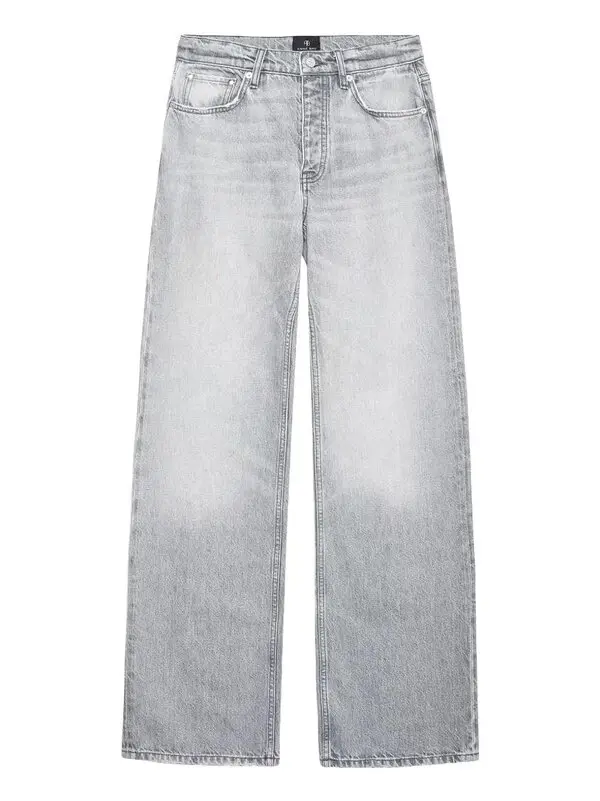 ANINE BING Hugh Wide Leg Jeans - Grey