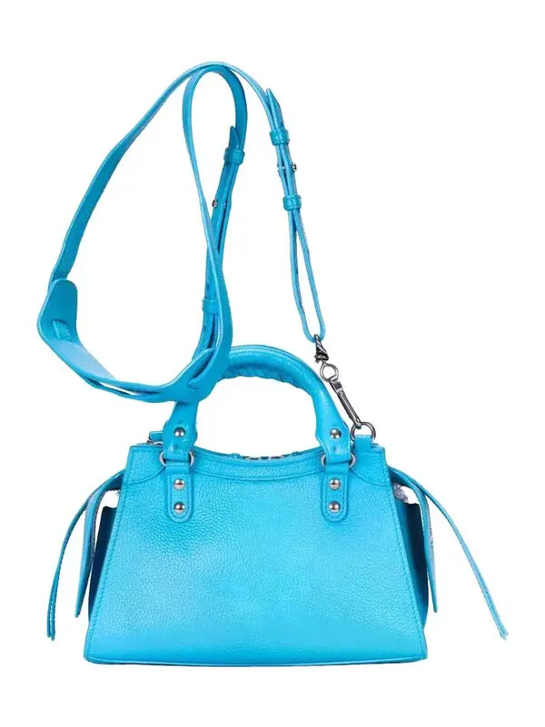 Balenciaga Mini Neo Classic Braided-handle Tote Bag - Blue