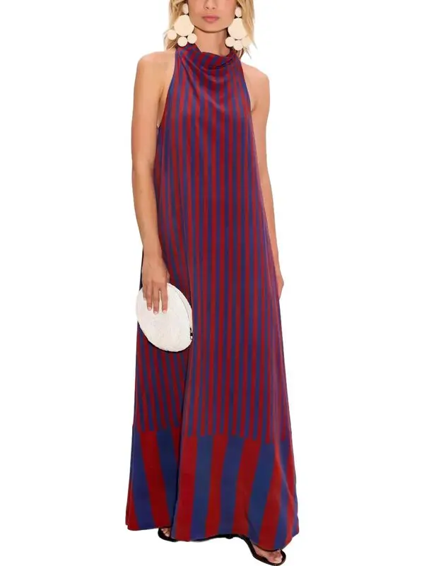 SIMONMILLER Mona Striped Maxi Dress - Red