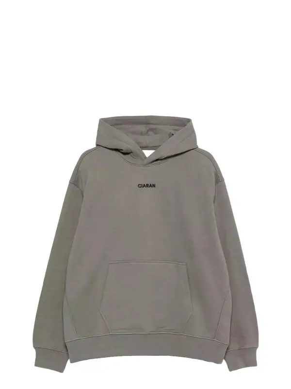 CIARAN Logo-embroidered Hoodie - Grey