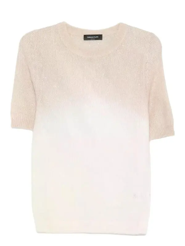 Fabiana Filippi Ombré Short-sleeve Top - Neutrals