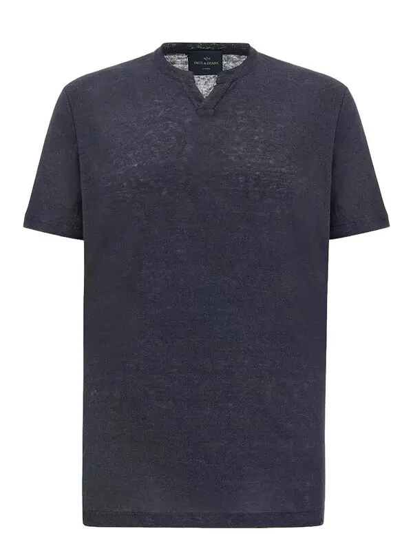 Paul & Shark Open-collar T-shirt - Blue
