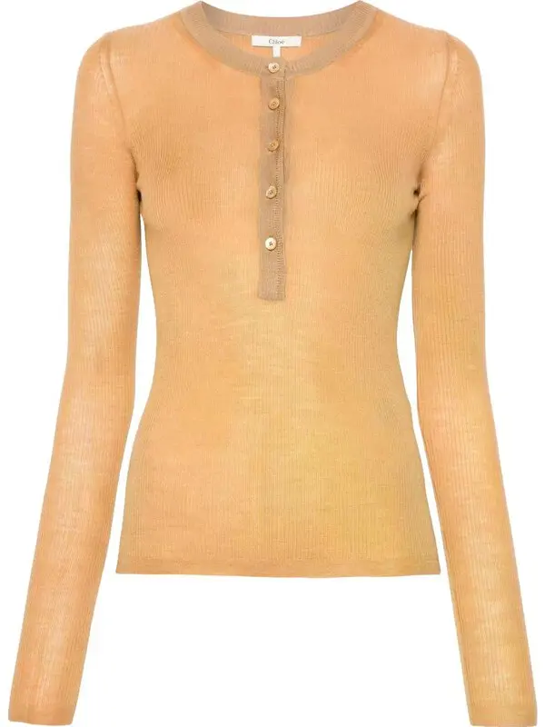 Chloé Long-sleeve Wool Jumper - Neutrals