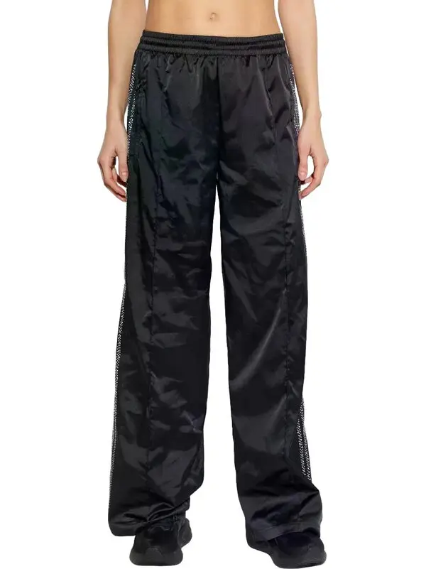 Adidas Dotted Track Pants With Side Stripe Detail - Black