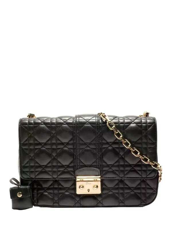 Dior 2013 New Lock Canage Flap Shoulder Bag - Black