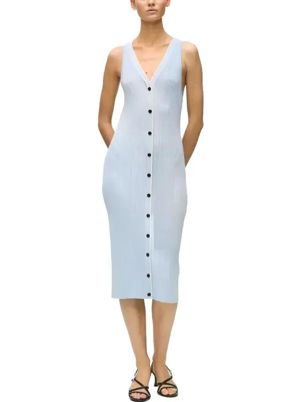 Karl Lagerfeld Midi Logo-detail Dress - Blue