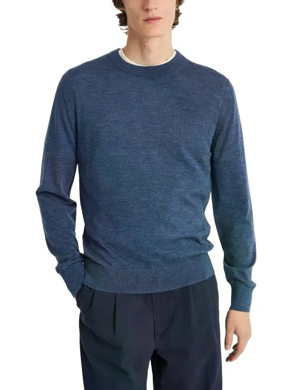 Pringle Of Scotland Merino Wool Crew Neck Sweater - Blue