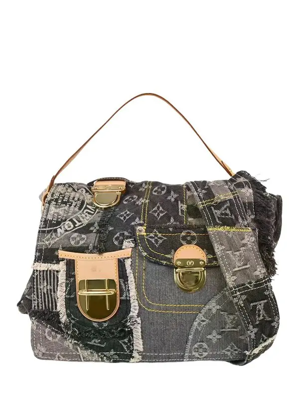 LOUIS VUITTON Monogram Patchwork Two-way Tote Bag - Black