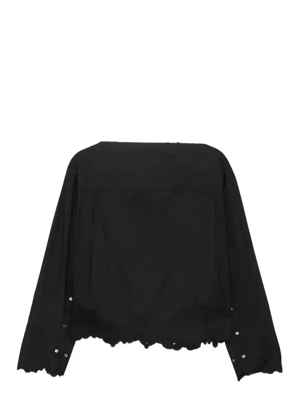 JNBY Embroidered Boat Neck Blouse - Black