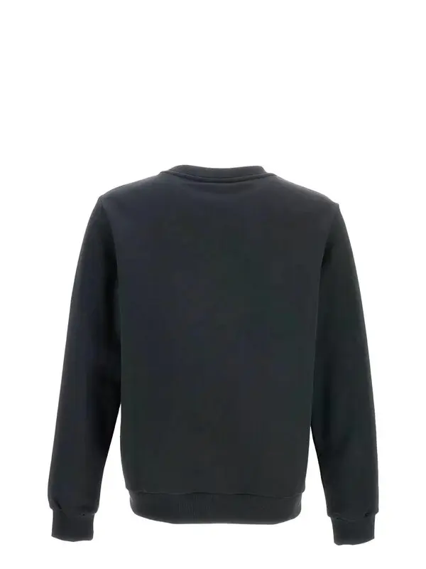 A.p.c. Ribbed Embroidered-logo Sweatshirt - Grey