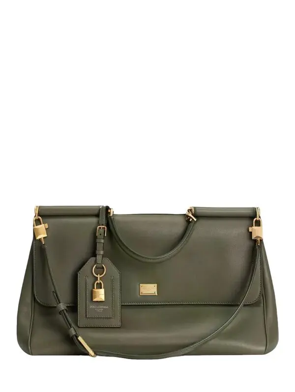 Dolce & Gabbana Maxi My Sicily Padlock Top-handle Tote Bag - Green