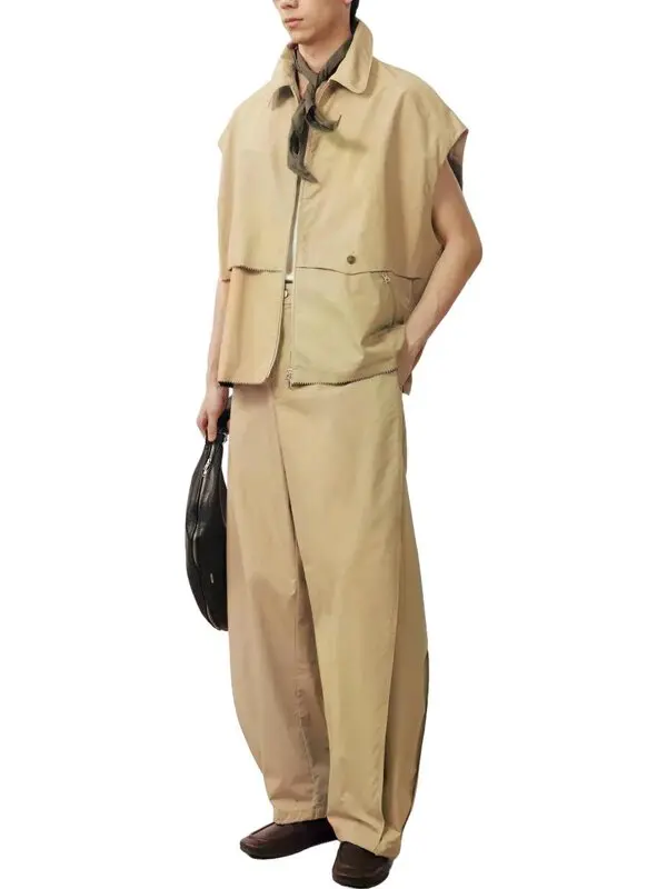 CROQUIS Tapered Drawstring Trousers - Neutrals