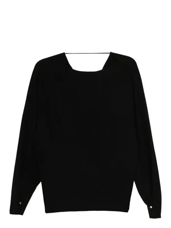 JNBY Long Sleeve Crew Neck Top - Black