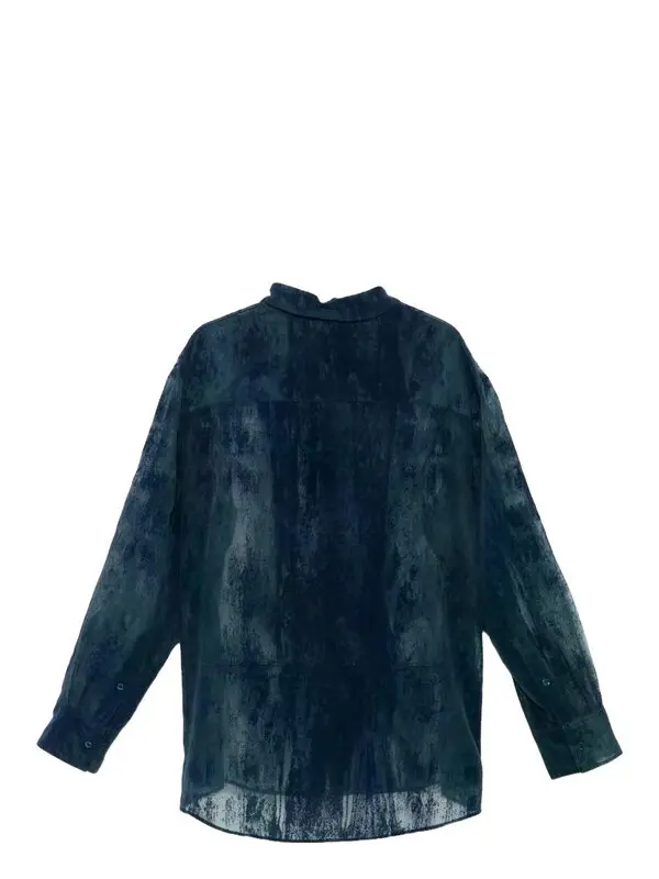 JNBY Oversized Shirt With Sheer Finish - Blue