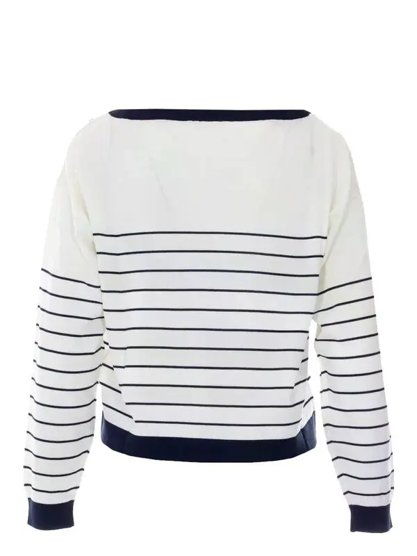 Liu Jo Striped Sweater - White