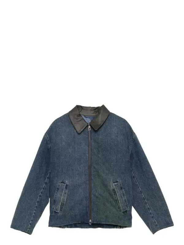 CROQUIS Zip Through Denim Jacket - Blue
