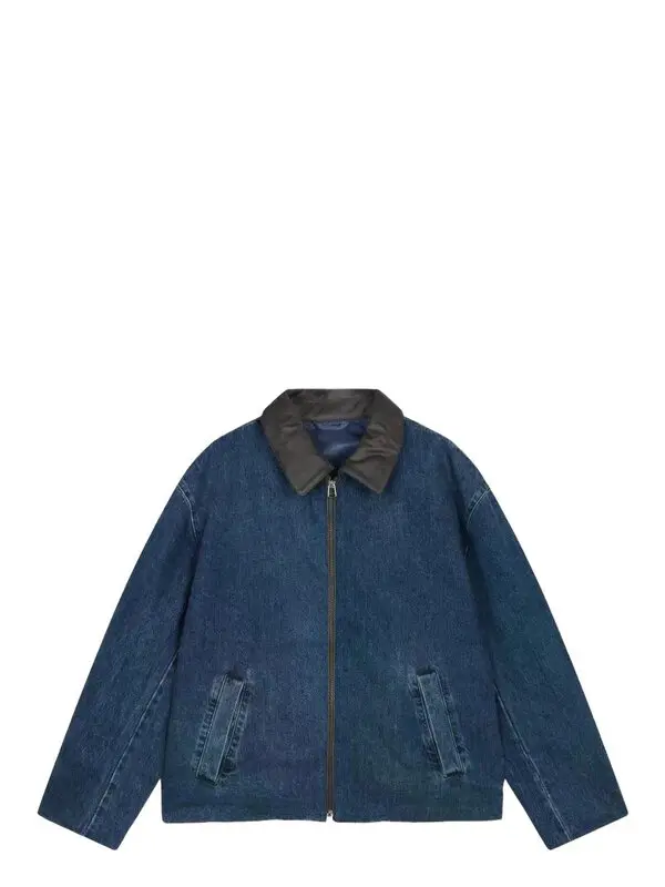 CROQUIS Zip Through Denim Jacket - Blue