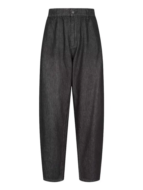 CROQUIS Pleated Loose-fit Jeans - Black
