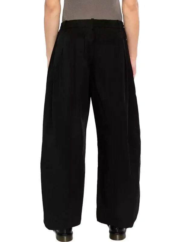 CROQUIS Tapered Drawstring Trousers - Black