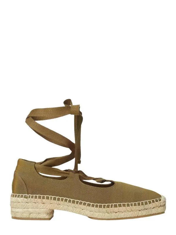 Polo Ralph Lauren Grosgrain Lace-up Heeled Espadrille - Brown