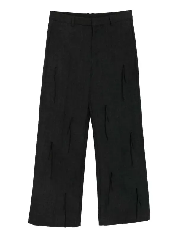 JNBY Fringe Detail Straight-leg Trousers - Grey