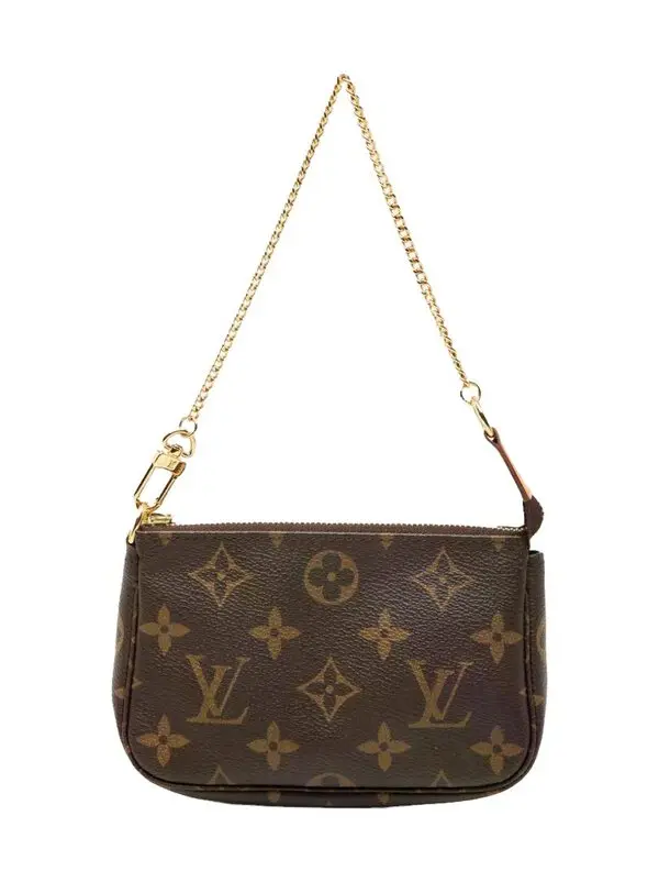 LOUIS VUITTON Monogram Mini Pochette Accessoires Handbag - Brown