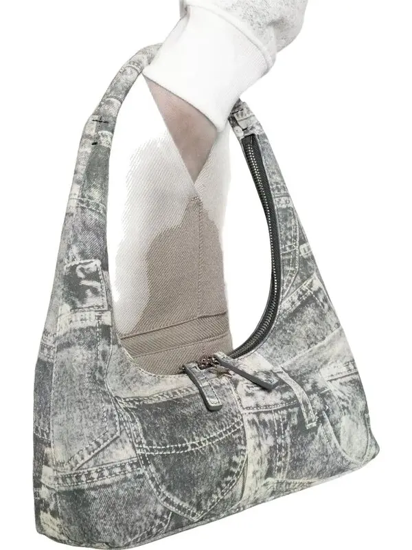 MARGESHERWOOD Printed Charm-detail Shoulder Bag - Grey