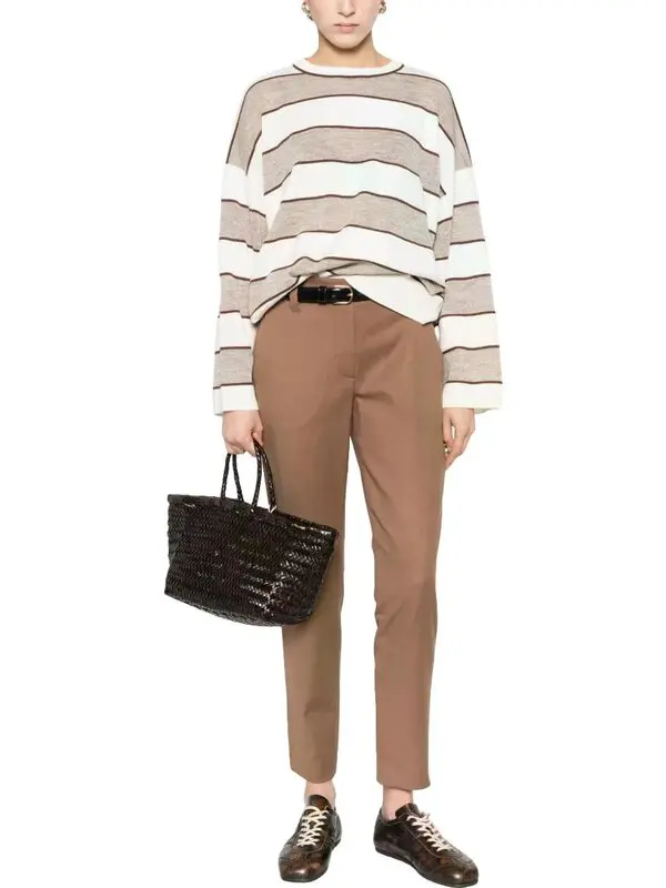 Brunello Cucinelli Twill Trousers - Brown
