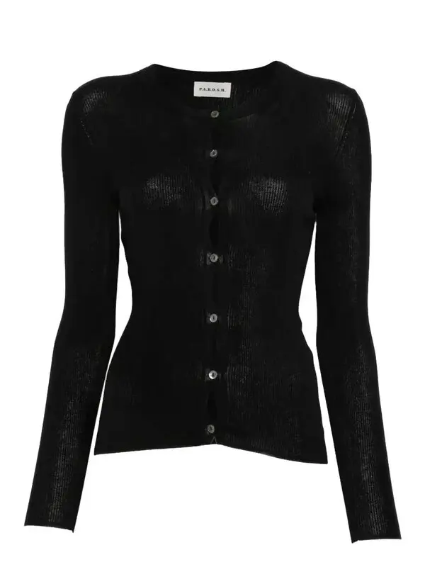 P.a.r.o.s.h Ribbed Cardigan - Black