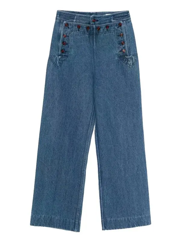 BODE Sailor Buttoned Jeans - Blue