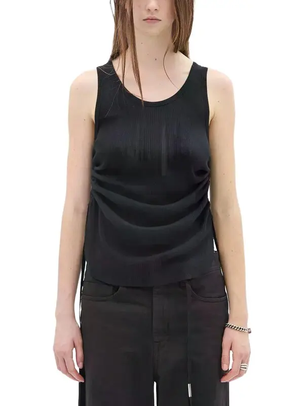 ANN DEMEULEMEESTER Mara Draped Tank Top - Black