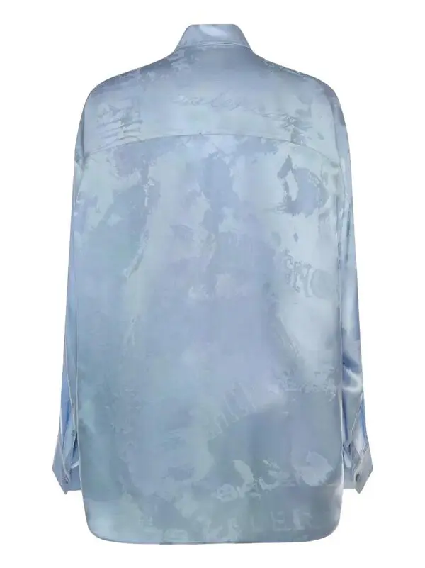 Balenciaga Printed Silk Shirt - Blue