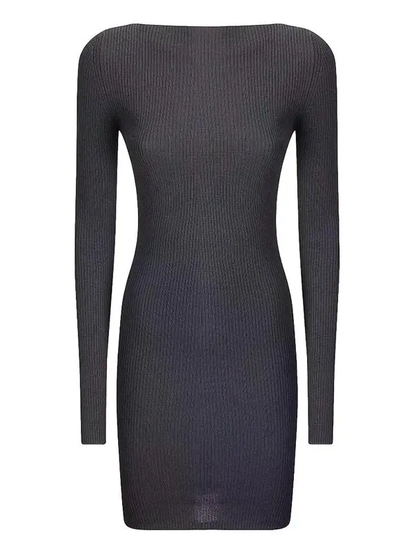 Rick Owens Open-back Mini Dress - Grey