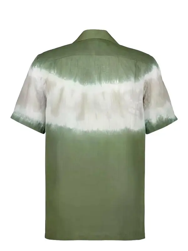 120% Lino Regular Fit Linen Shirt - Green