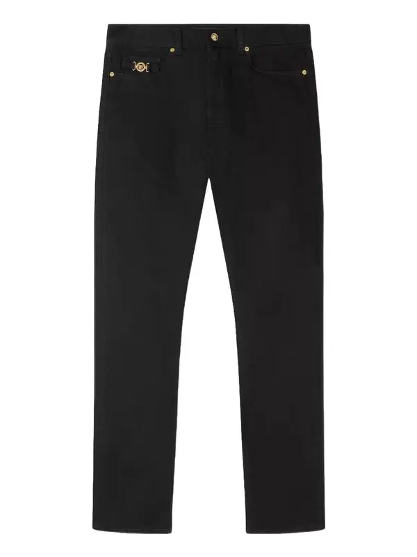 Versace Medusa Motif Jeans - Black