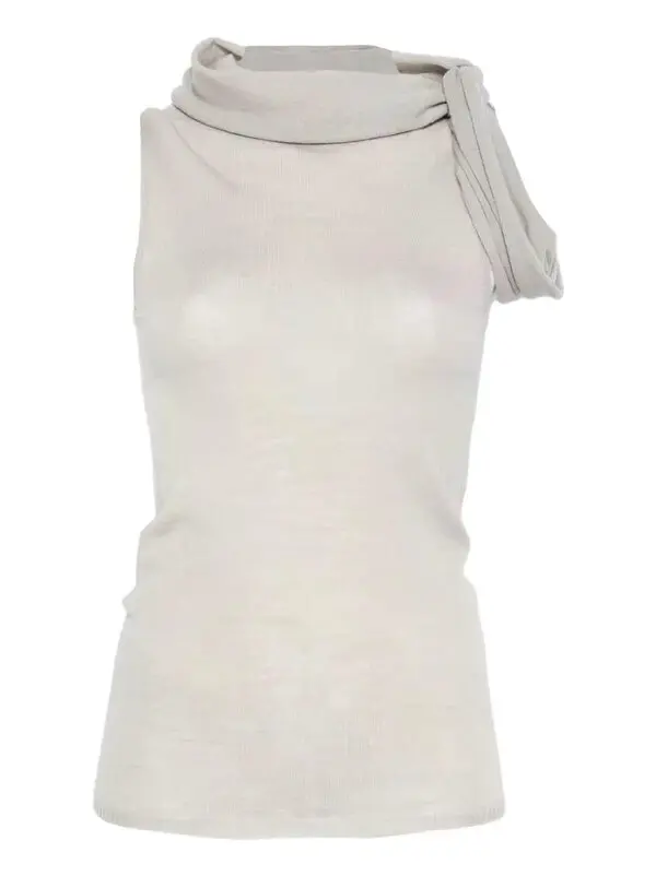 Rick Owens Sleeveless Twisted Top - Grey