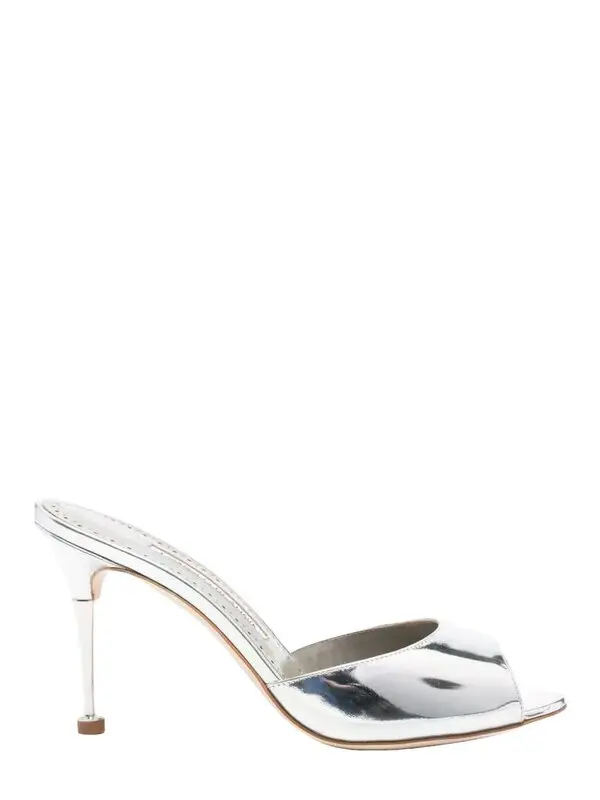 Manolo Blahnik Pointed Toe Pumps - Silver