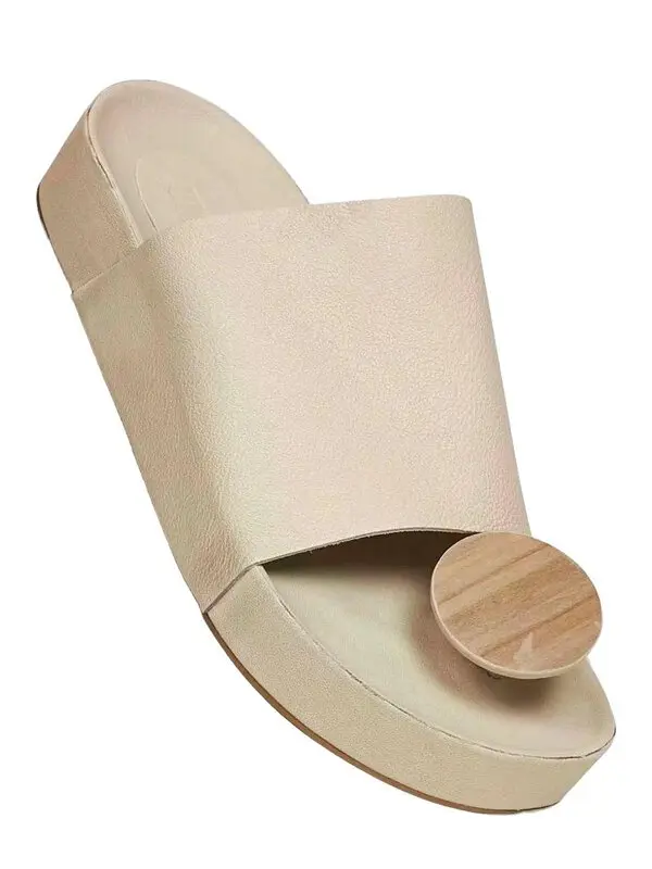UMA WANG Leather Platform Sandals - Neutrals