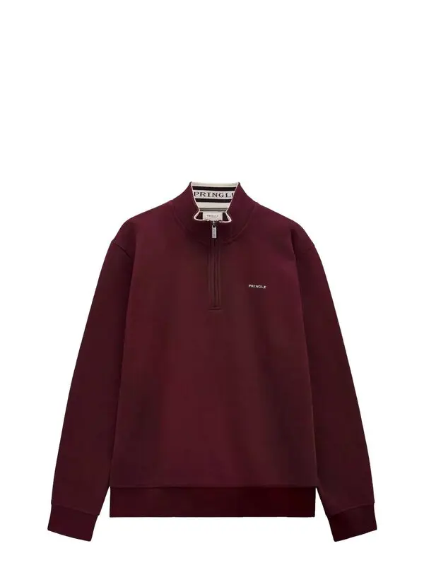 Pringle Of Scotland Quarter Zip Track Sweatshirt - Red