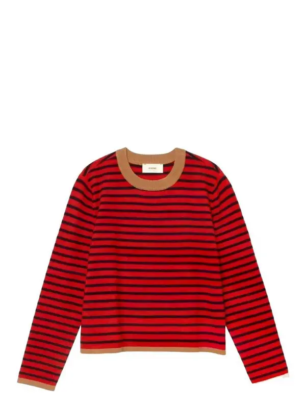 Xirena Maxwell Striped Round-neck Sweater - Red