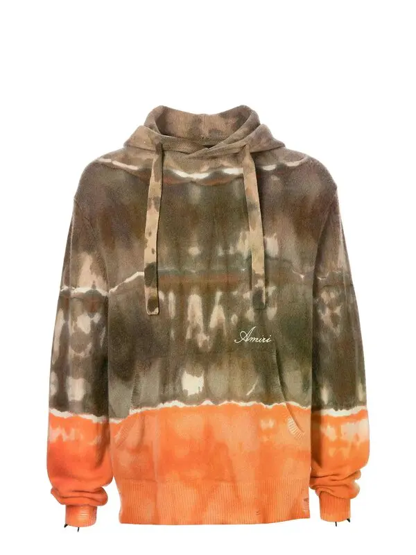 Amiri Space-dye Cashmere Hoodie - Brown