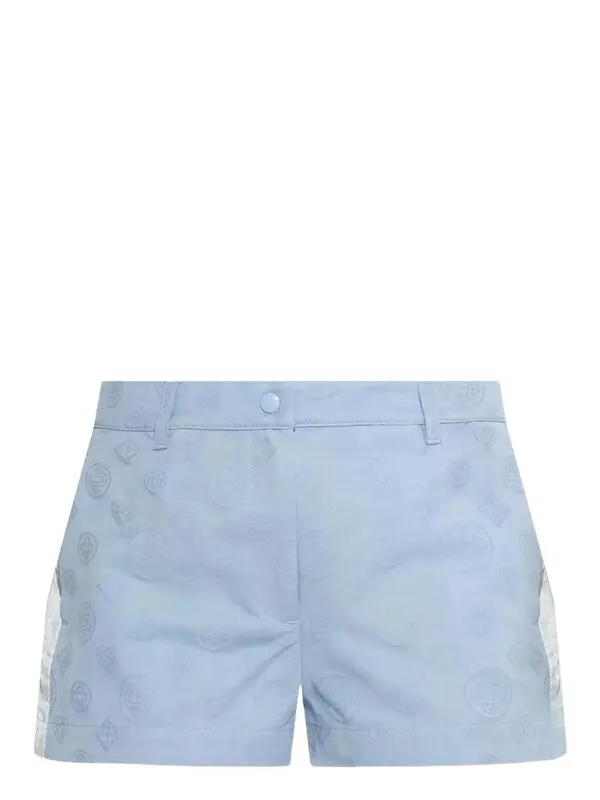Casablanca Monogram Stripe Detail Shorts - Blue