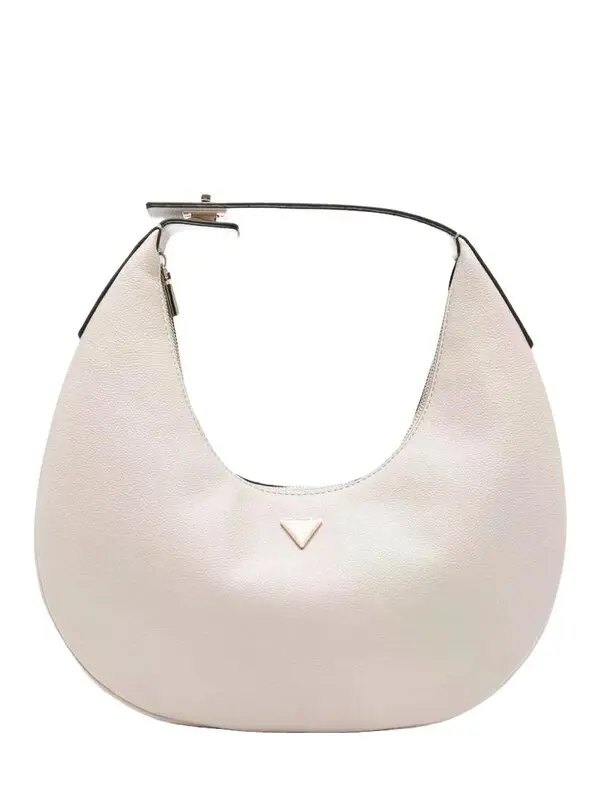 Guess Evie Triangle-logo Shoulder Bag - Neutrals
