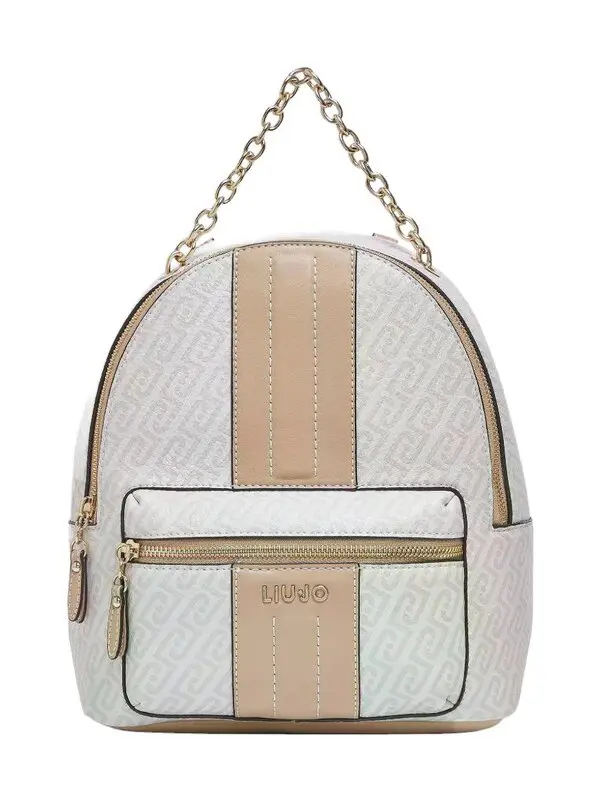 Liu Jo Chain Detail Logo Backpack - White