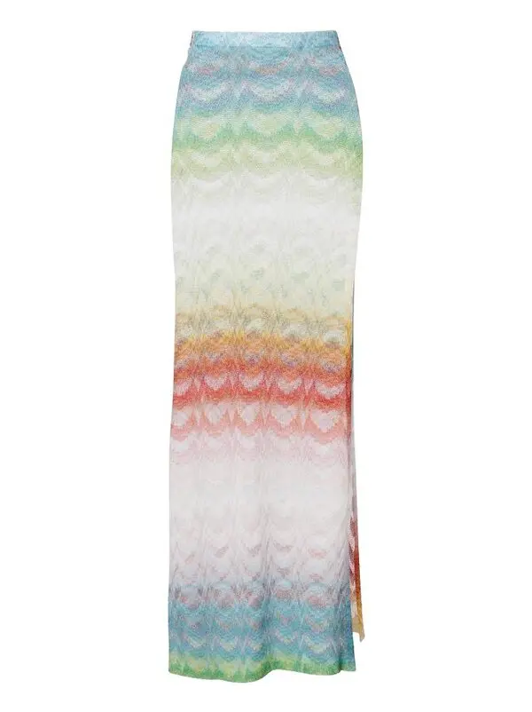 Missoni Wave Lame Maxi Skirt - Multicoloured